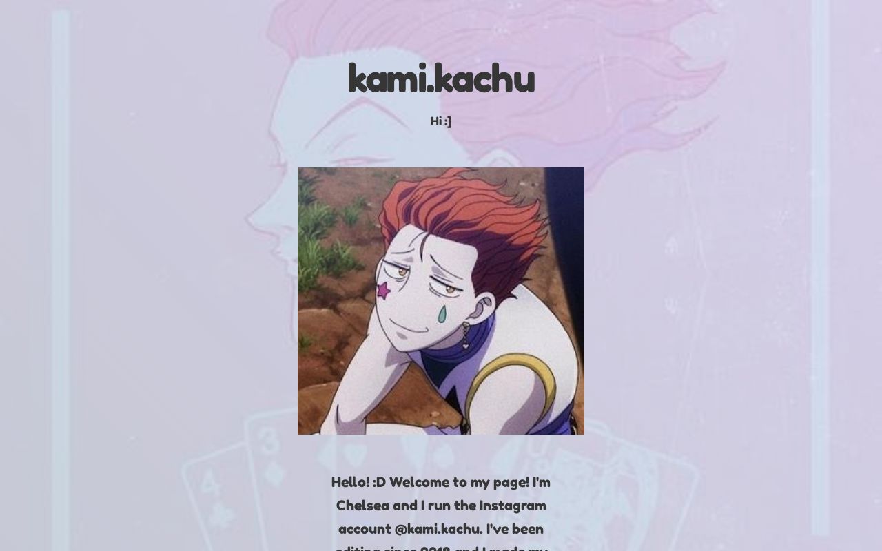 kami.kachu edit page